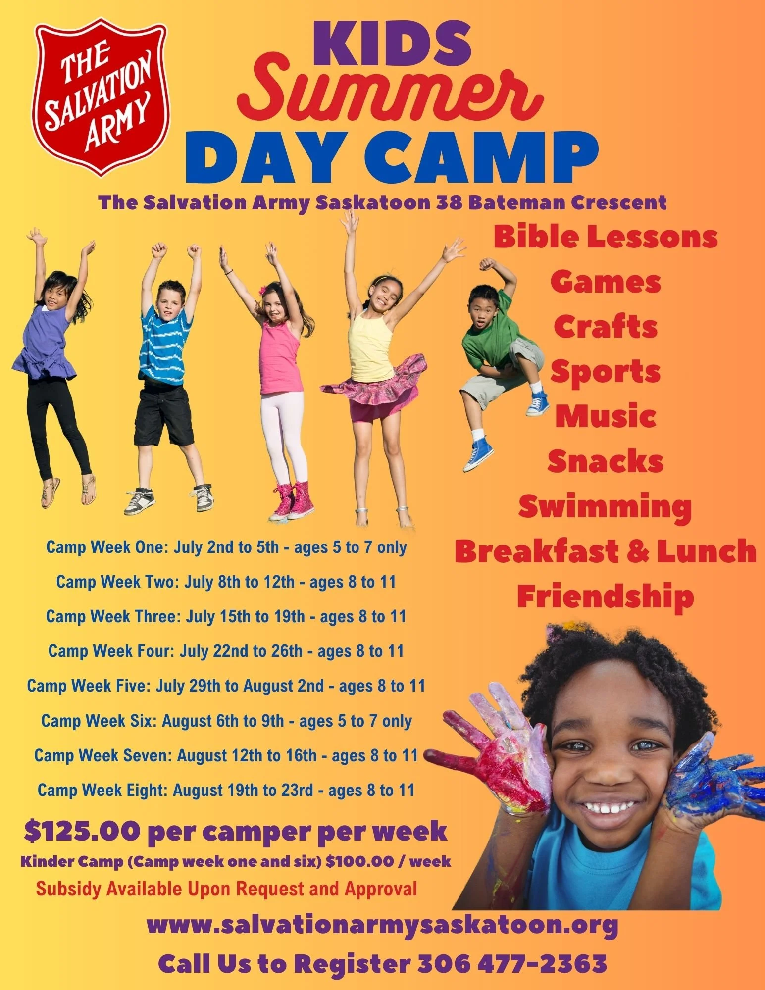 Summer & Break Camps | The Salvation Army Saskatoon