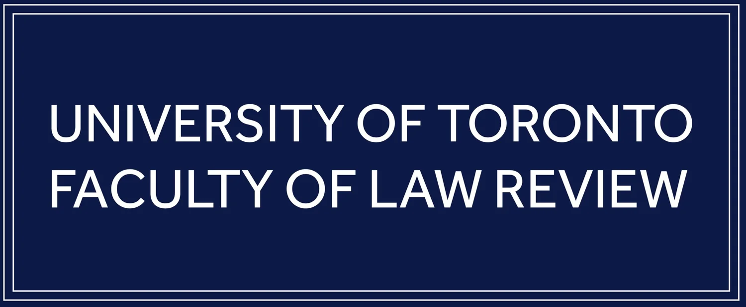 University of Toronto Faculty of Law Review