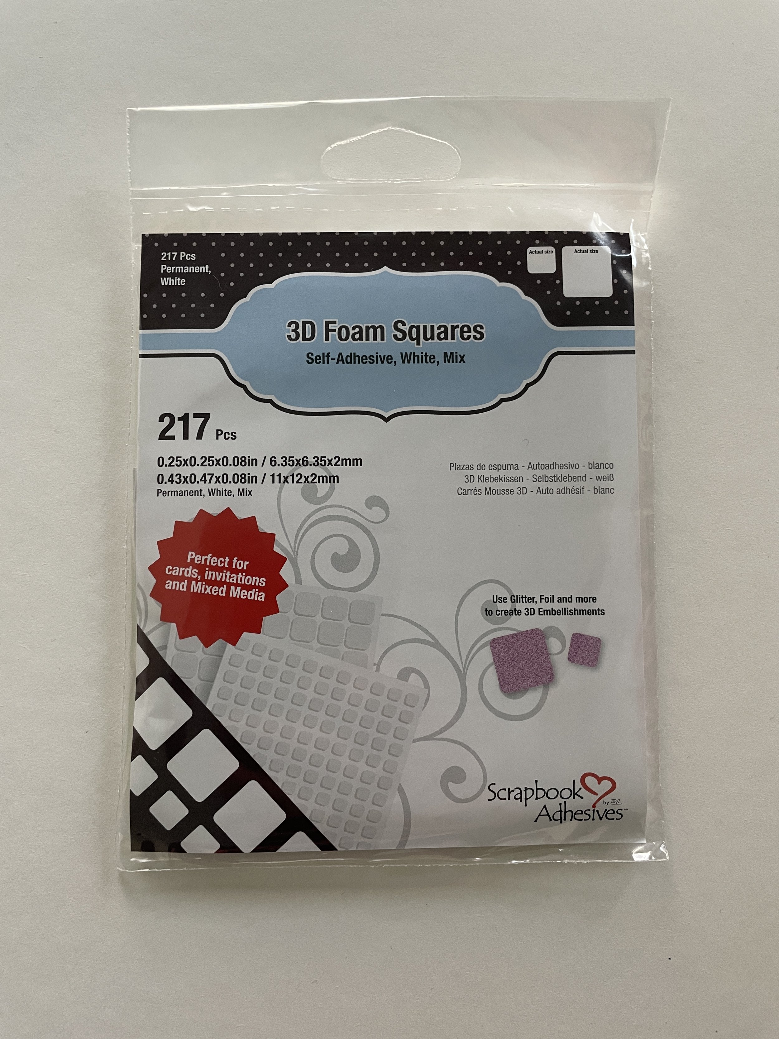 Scrapbook Adhesives – 3D Foam Squares (Black) — paper & i