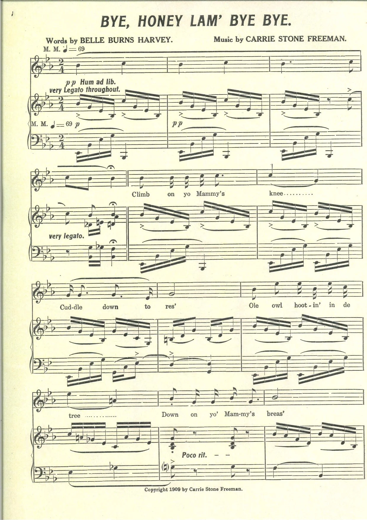 Works by Carrie Stone Freeman — Neighborhood Music School