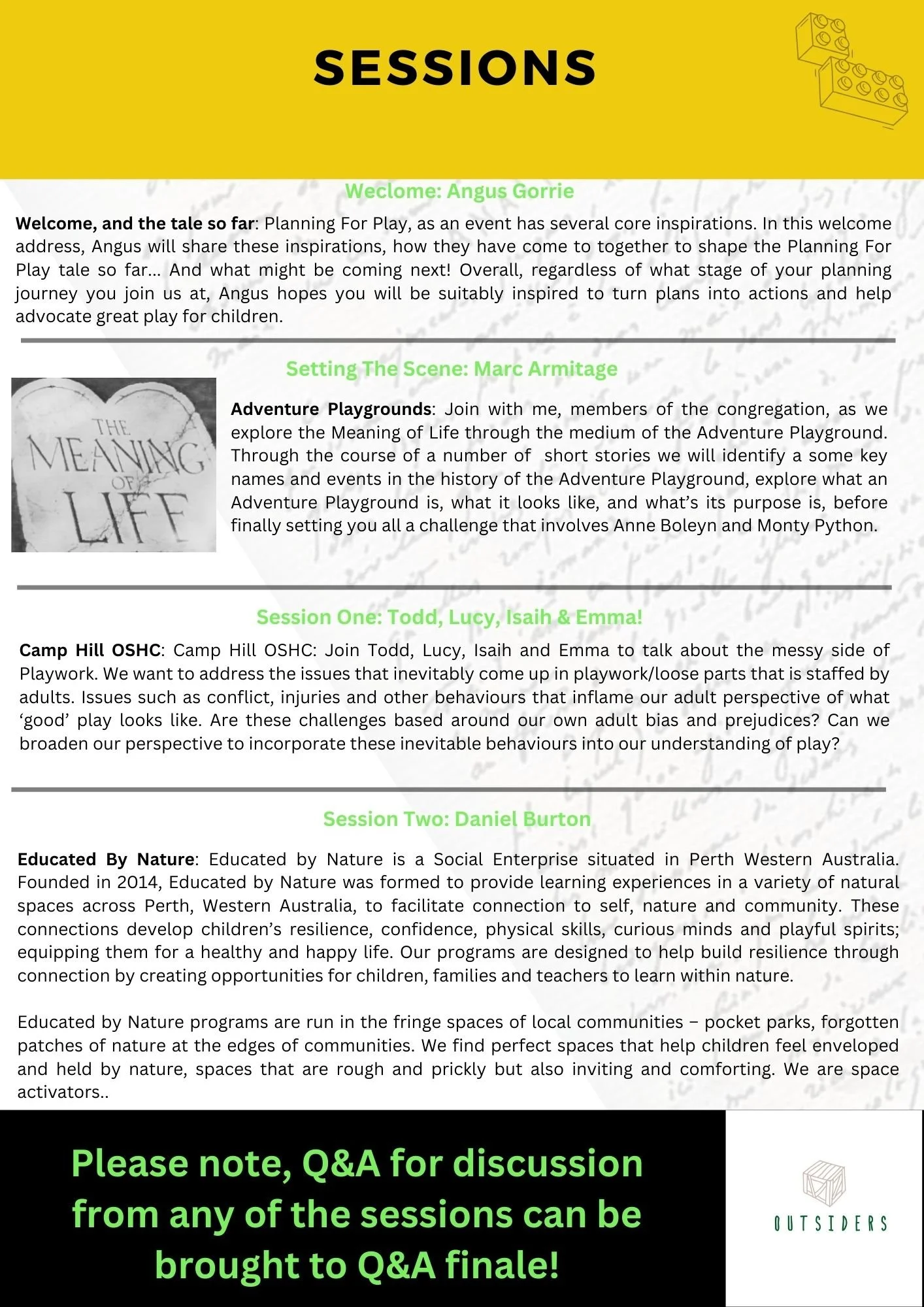 Events — The Outsiders