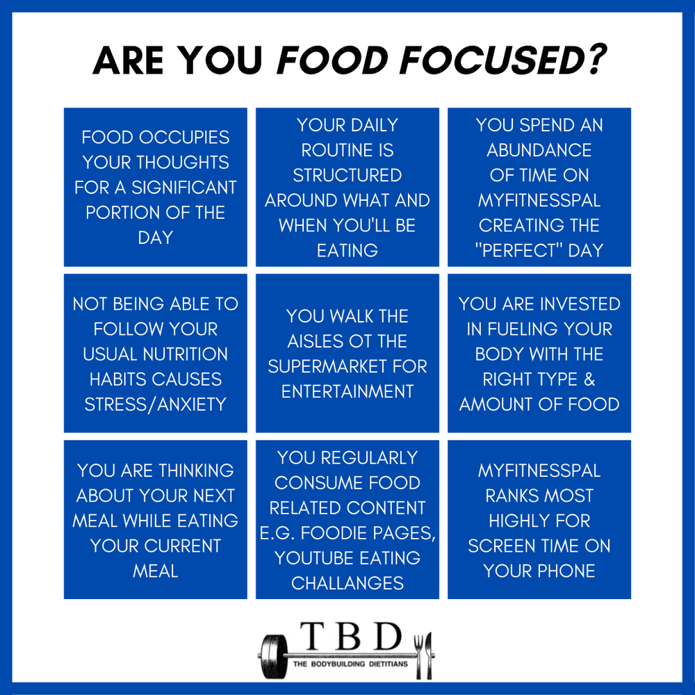 Are You Food Focused? Check These Signs — The Bodybuilding Dietitians