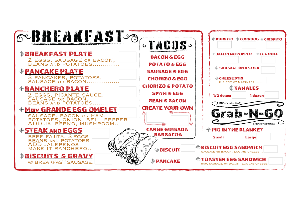 Food Menu — Muy Grande