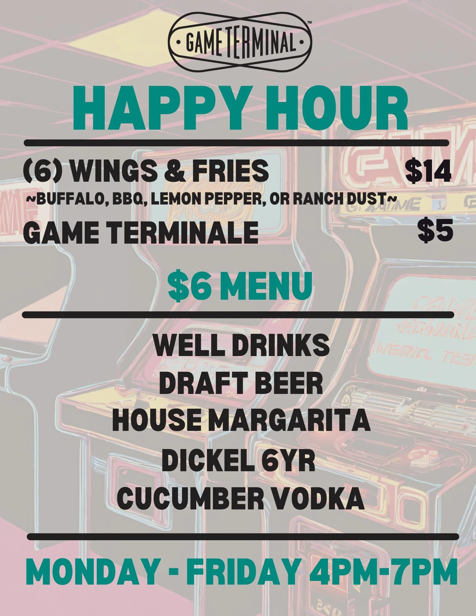 Food & Drink Menus — Game Terminal