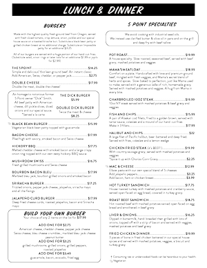 main menu — The 5 Point Cafe