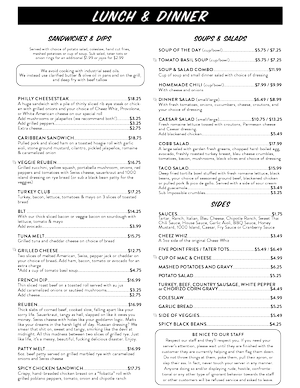 main menu — The 5 Point Cafe