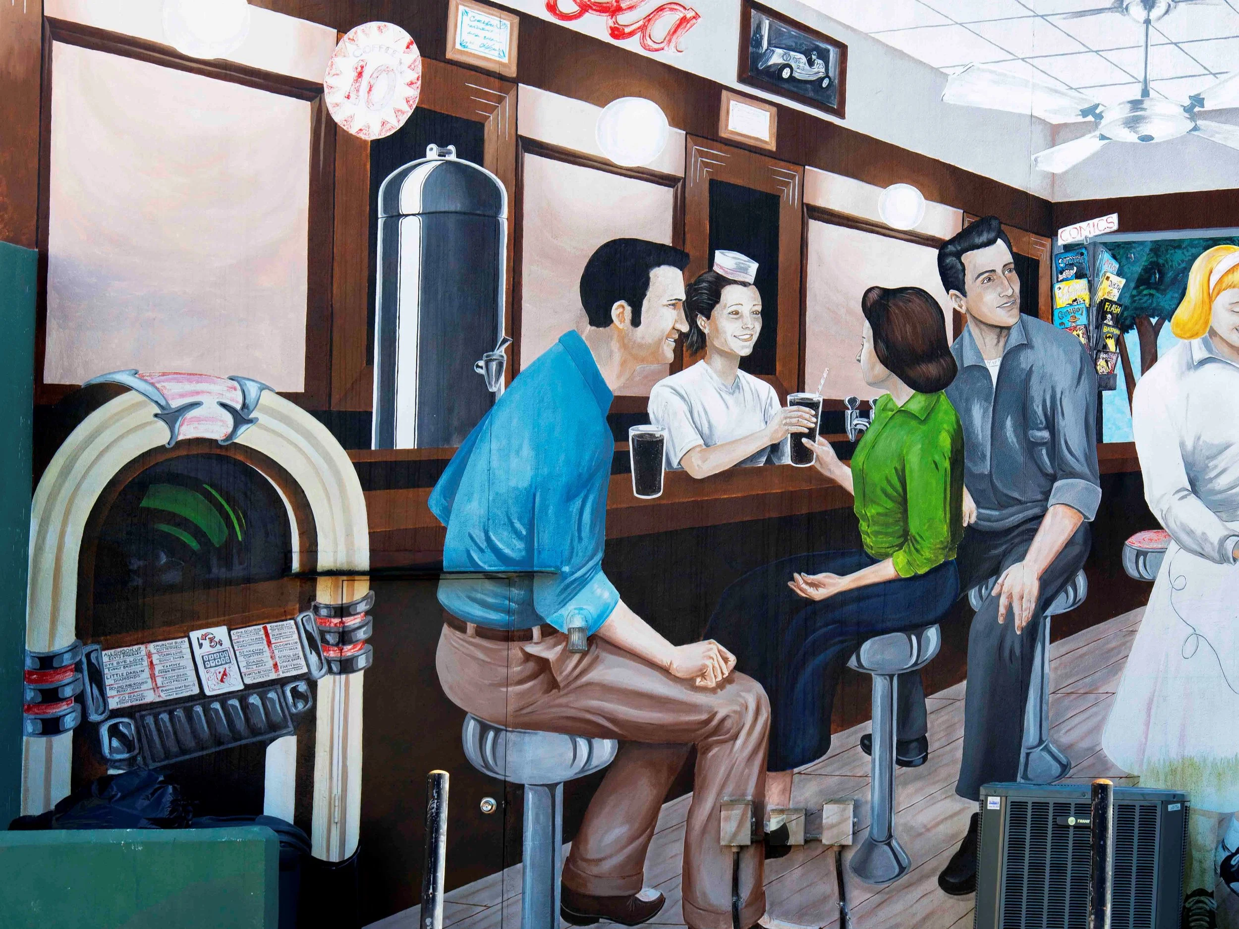 A Fifties Drug Store Mural — Hernando County Fine Arts Council