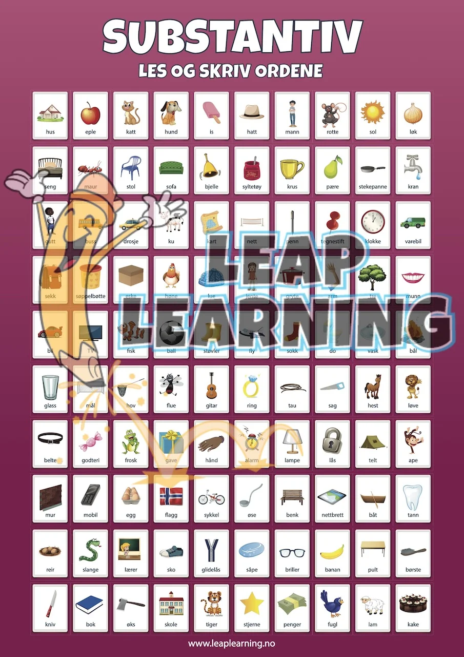 Plakat: Substantiv (pdf) — Leap Learning