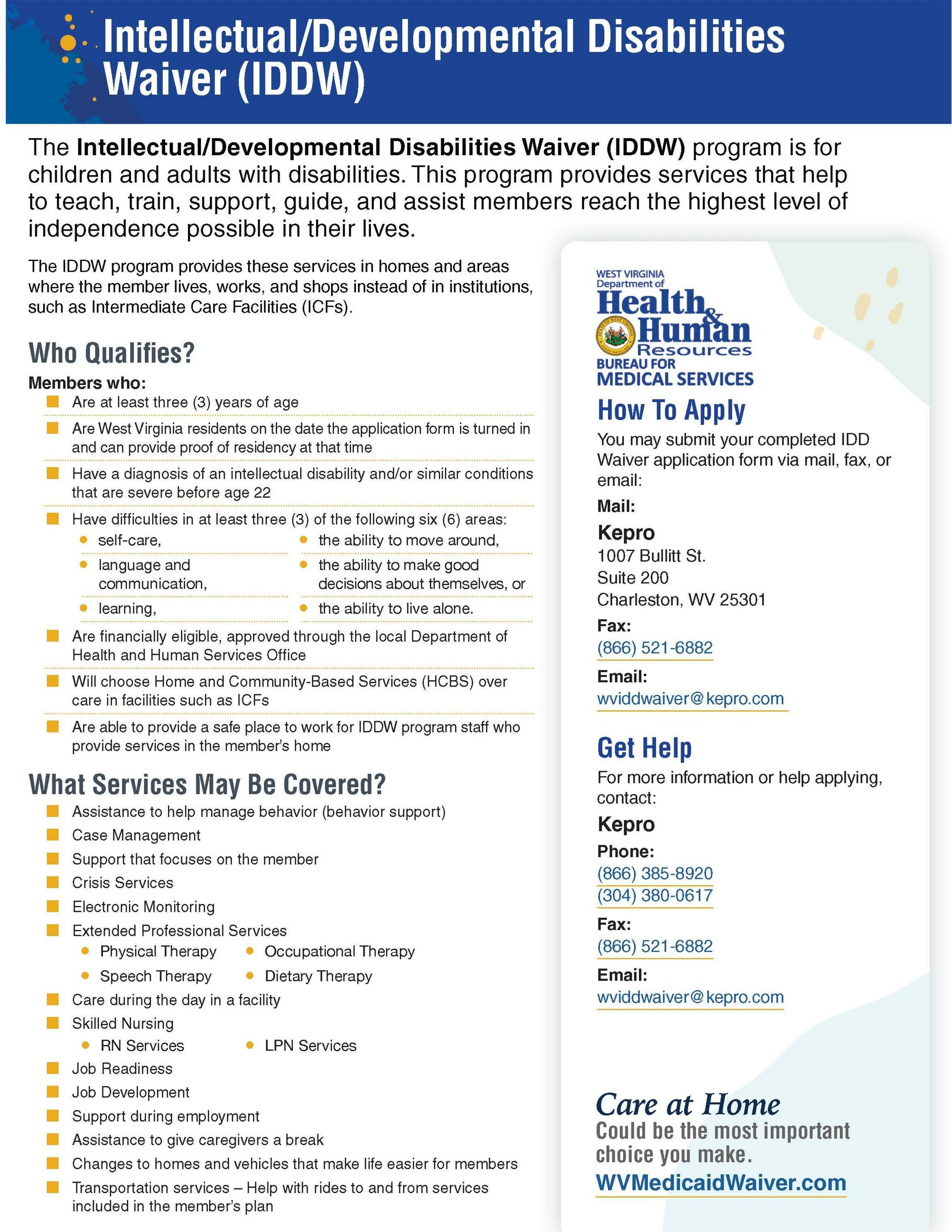 Title 19 Intellectual and Developmental Disabilities Waiver — ASTRIVE ...