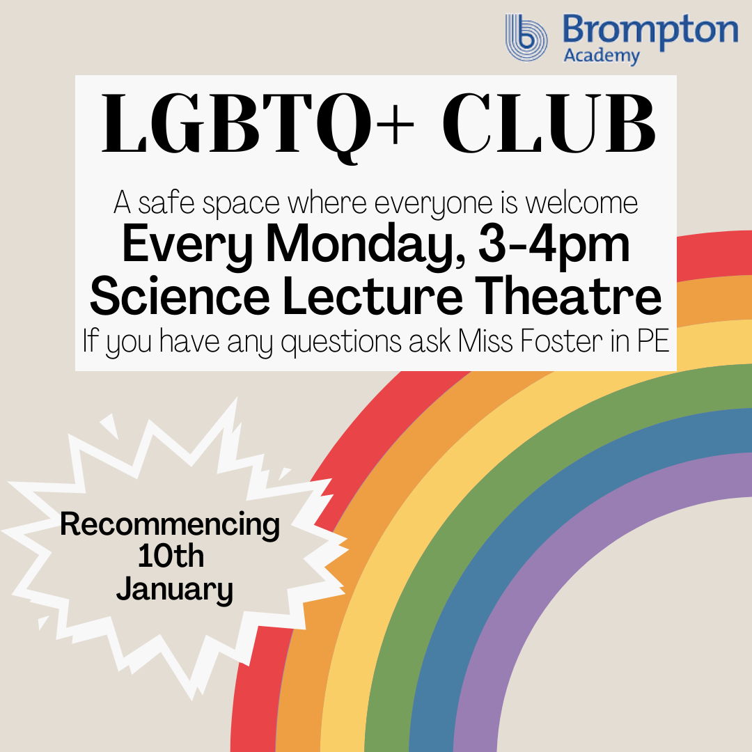 LGBTQ+ Club Term 3 — Brompton Academy