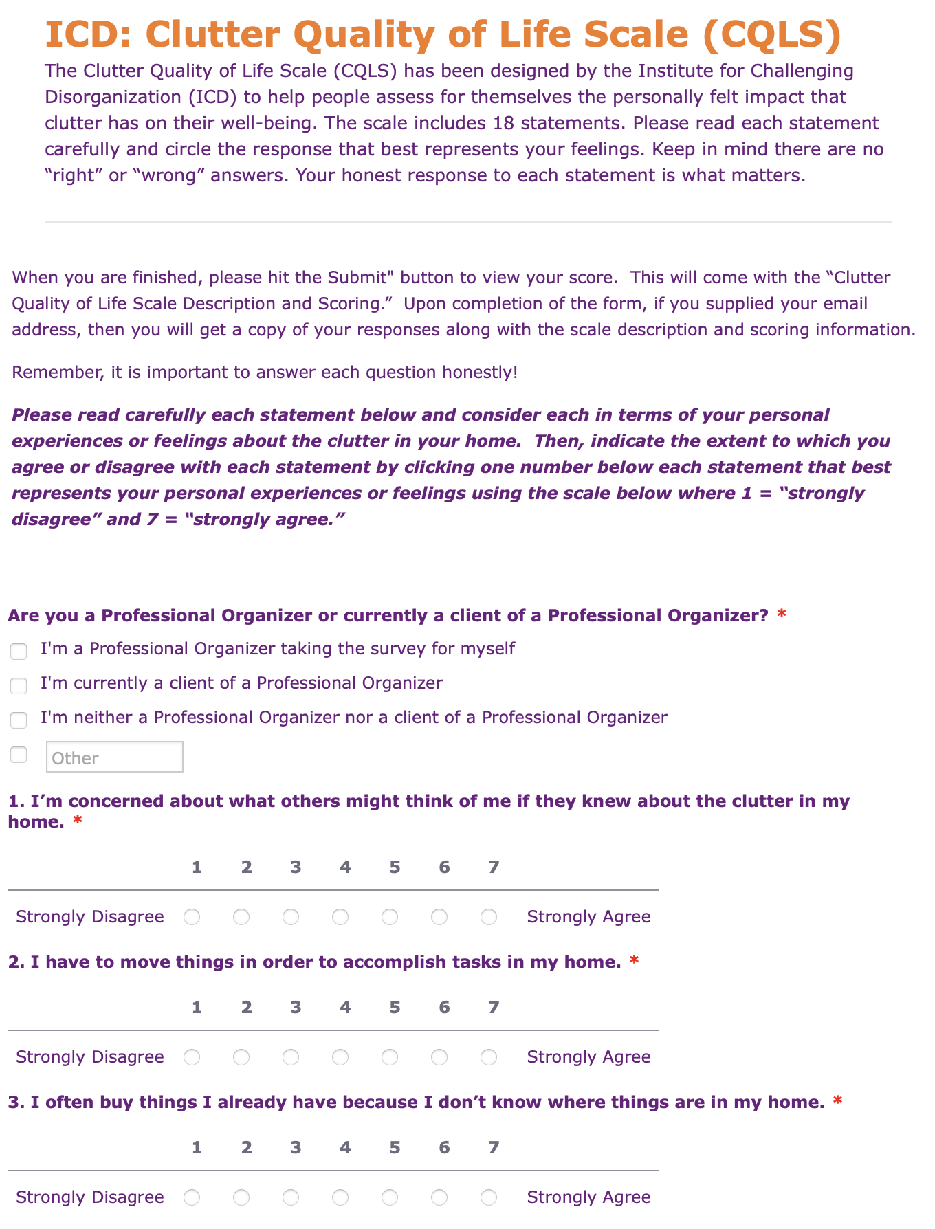 One Excellent Tool to Assess Clutter's Impact on Your Mental Health ...