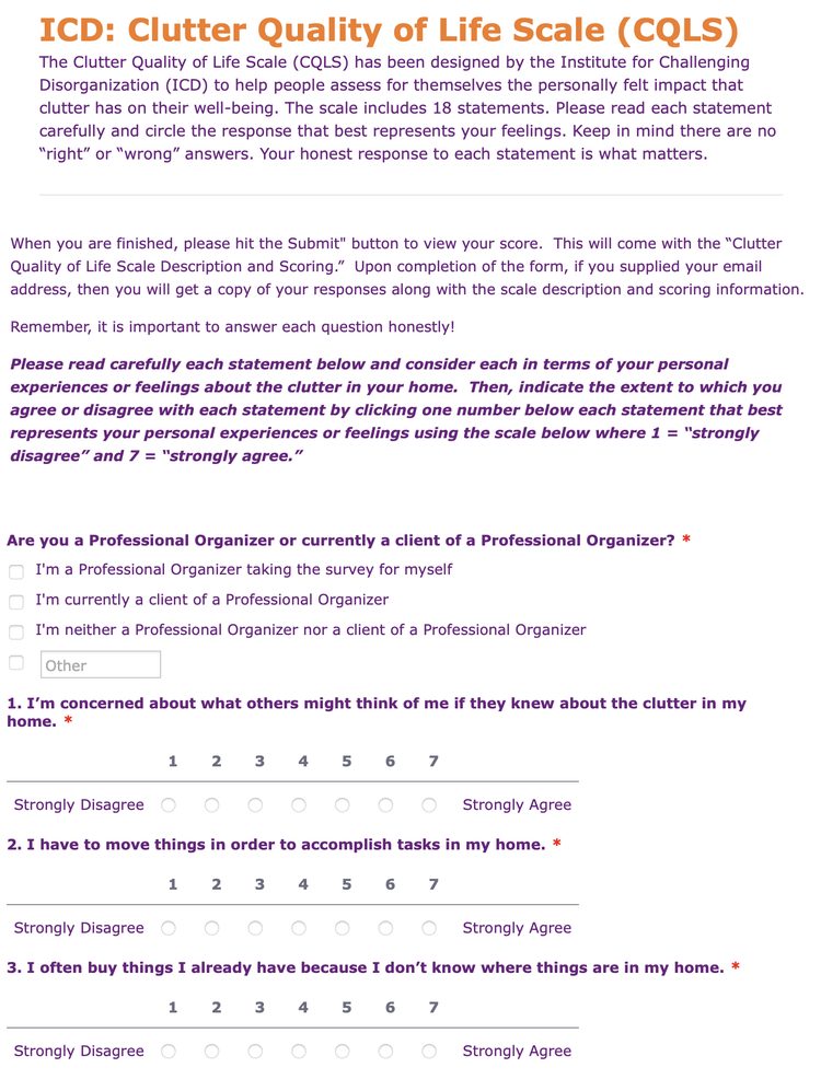 One Excellent Tool to Assess Clutter's Impact on Your Mental Health ...