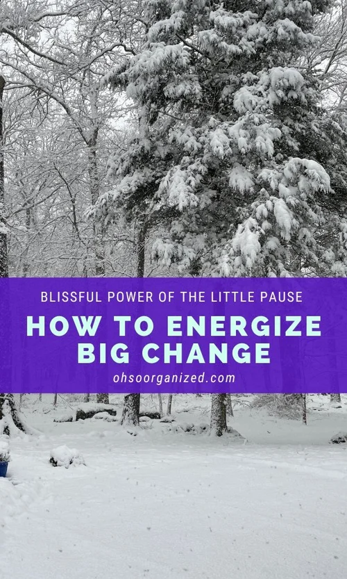 How to Energize Big Change with a Blissful Little Pause — Oh, So Organized
