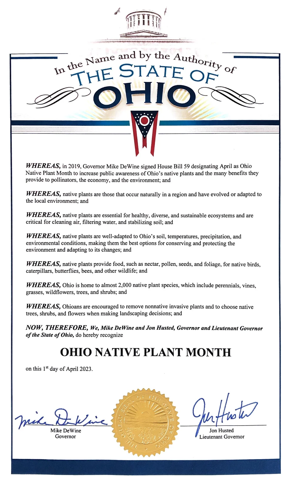 Ohio Native Plant Month