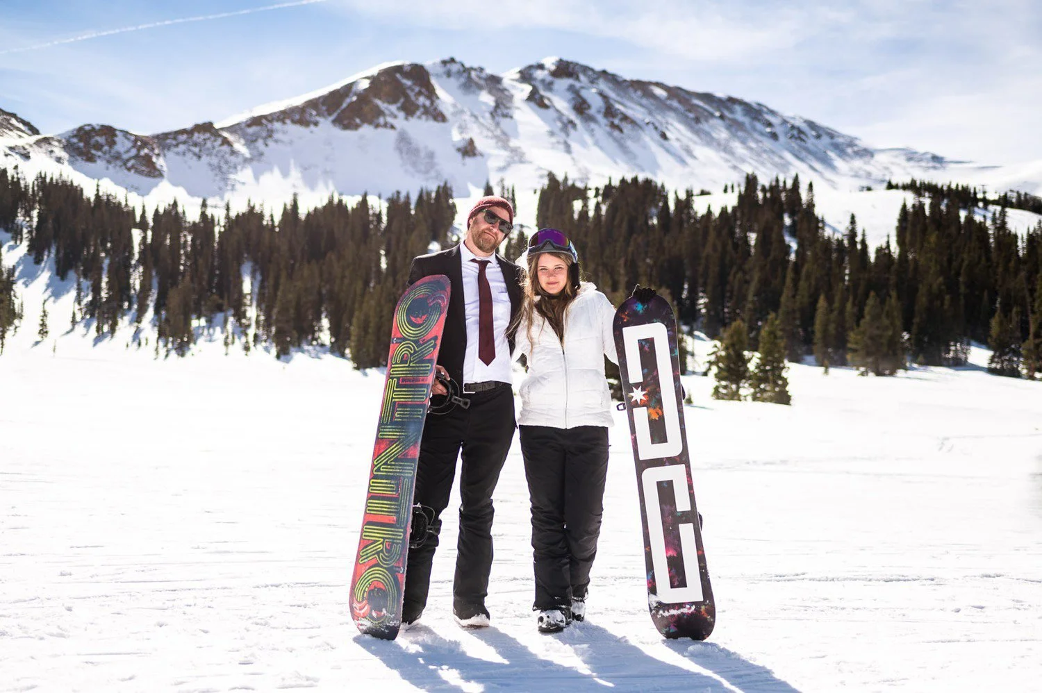 Ski the Day | Snowboard Elopement at Loveland's Annual Mountaintop ...