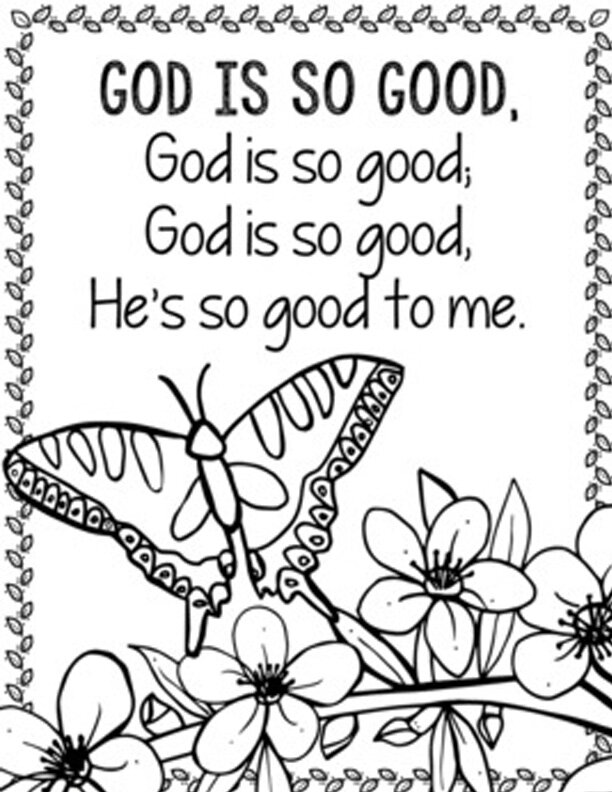 God Is Good Coloring Pages