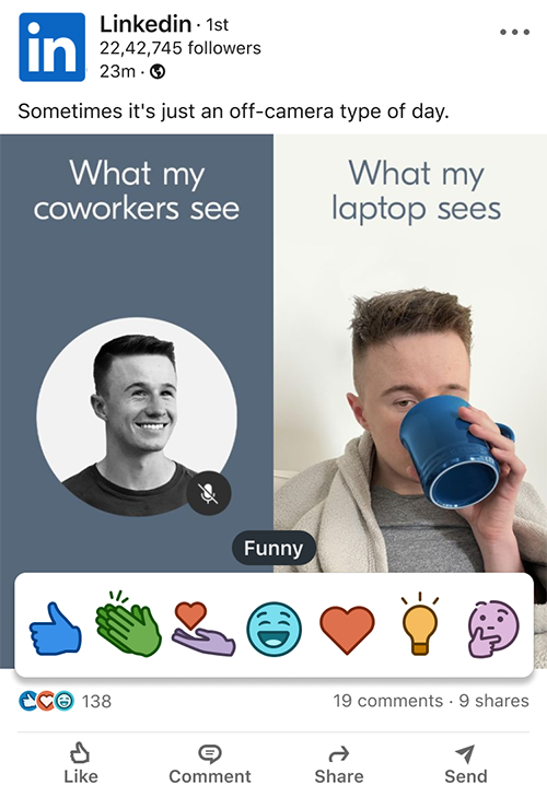 LOL: LinkedIn Adds a "Funny" Reaction — Dooley Social Studio