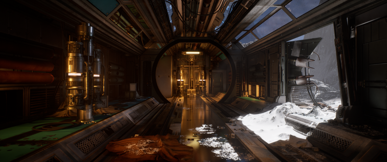 (Re)lighting Practice - Polar Sci-Fi Facility [UE5] — Marco de Goeij