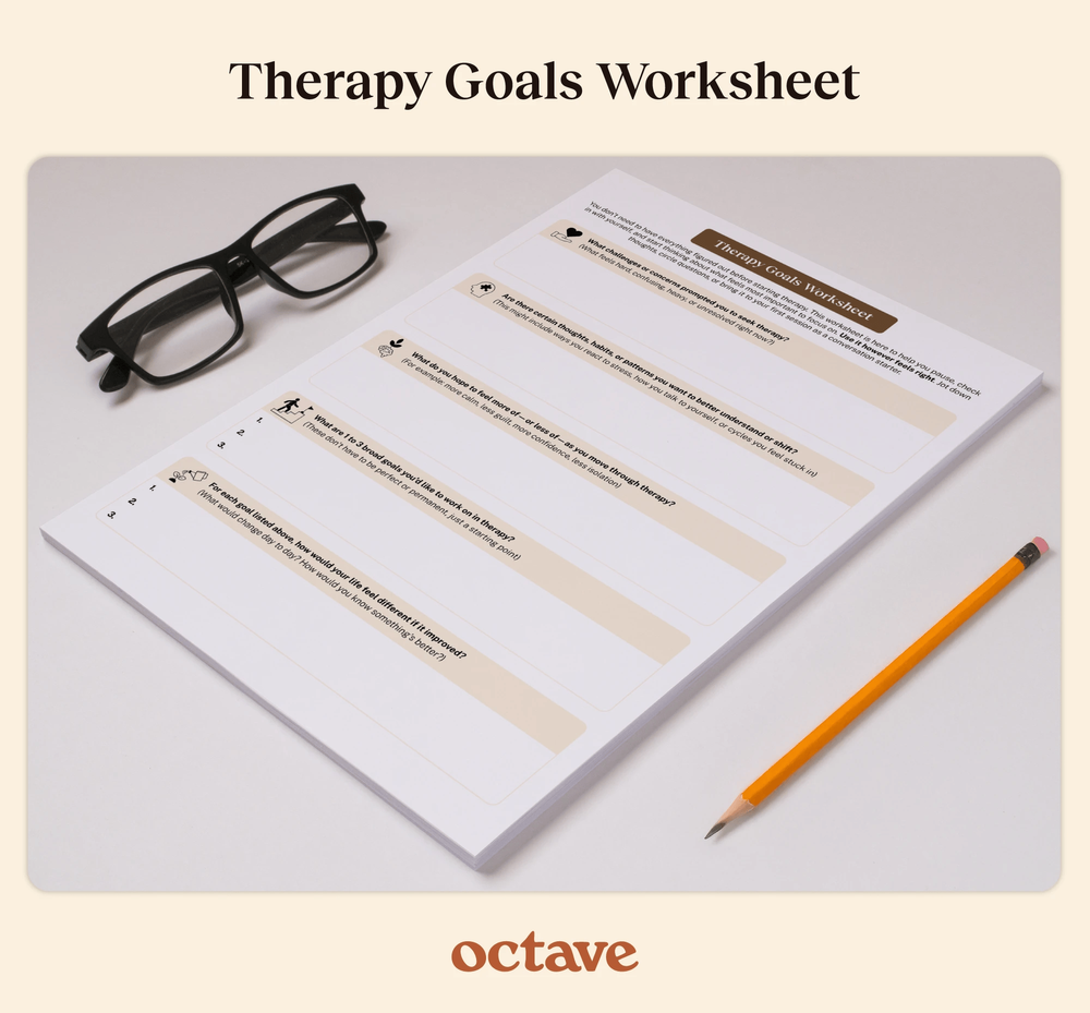 Therapy Goal Examples and Worksheet: How to Set Thoughtful Intentions ...