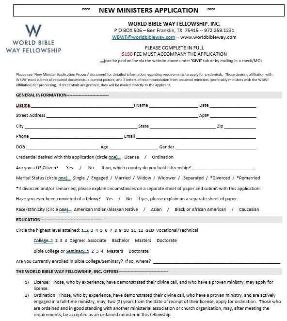 Apply Now — World Bible Way Fellowship