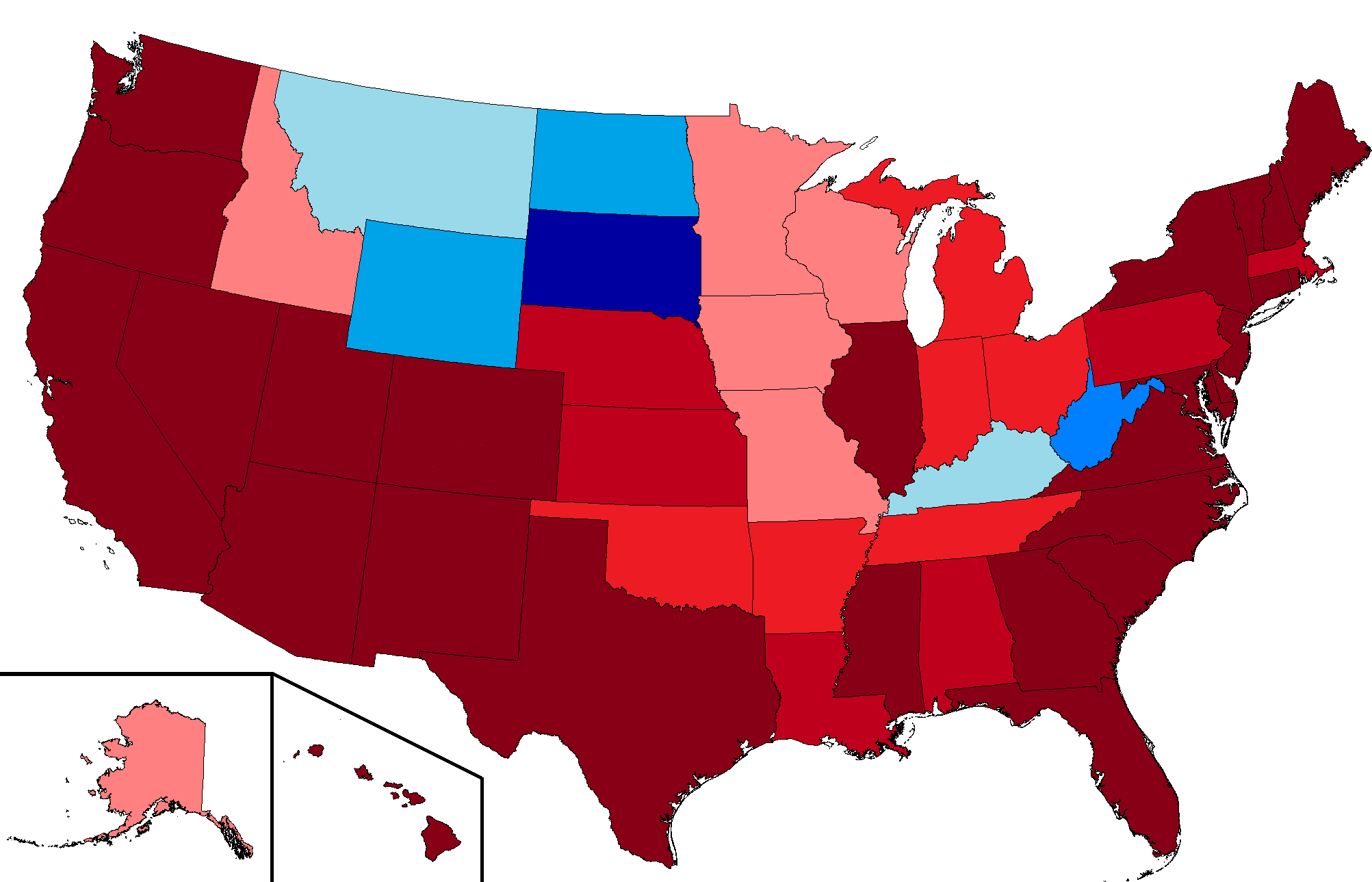 1972 Presidential Election Map
