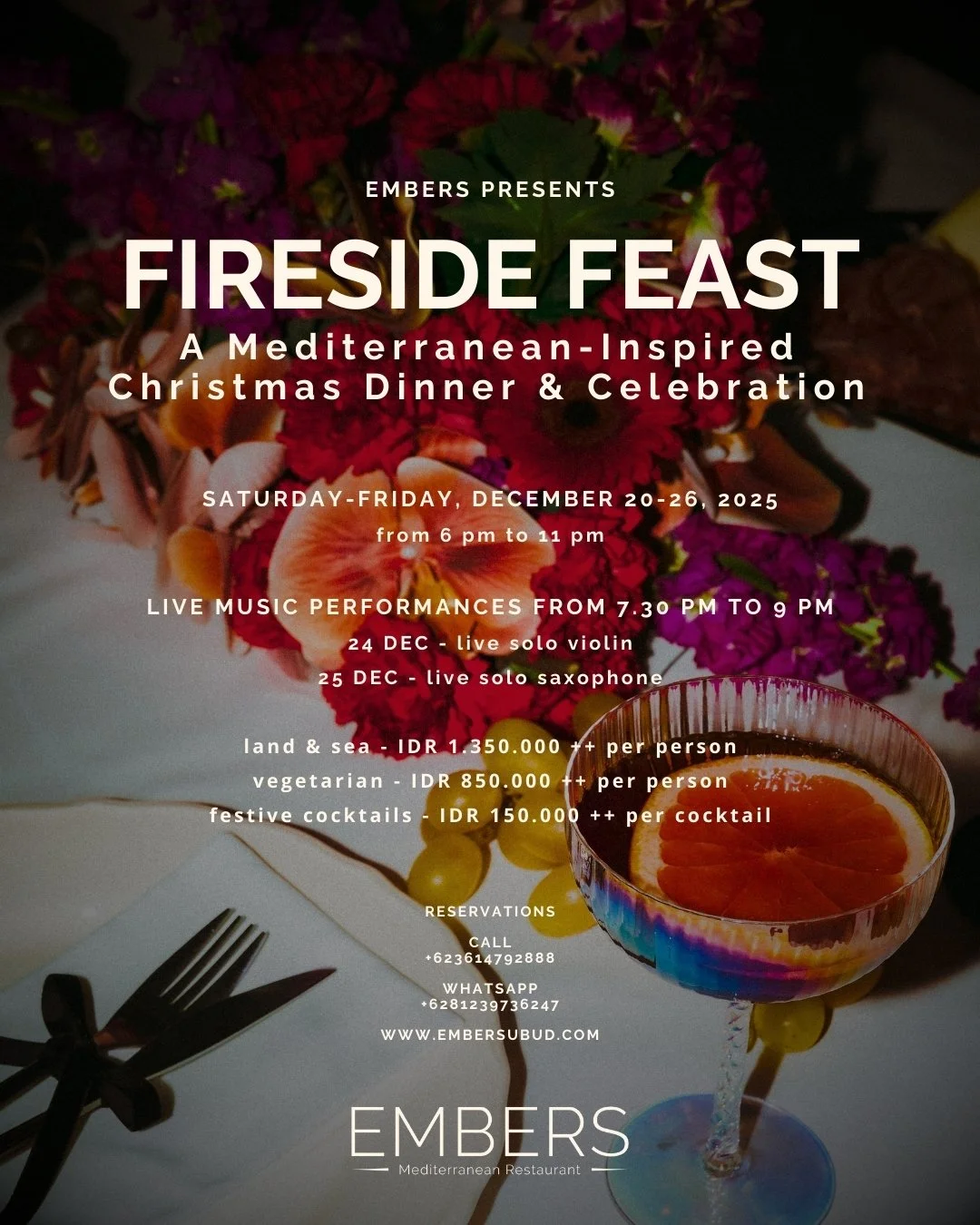 Fireside Feast Christmas Dinner – Embers Ubud — Embers Mediterranean ...