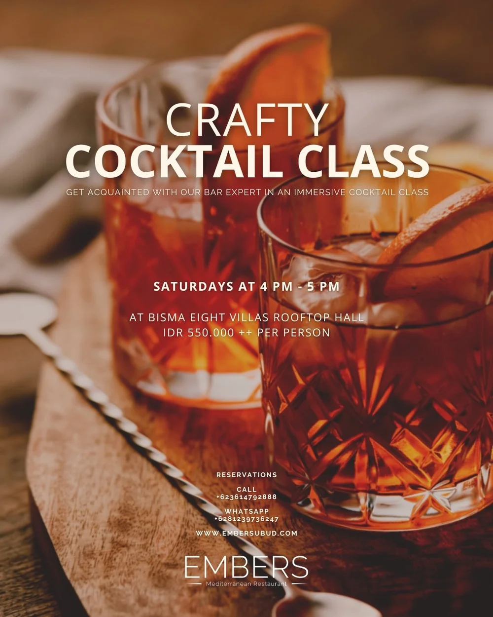Cocktail & Mocktail Workshop at Embers Ubud — Embers Mediterranean ...