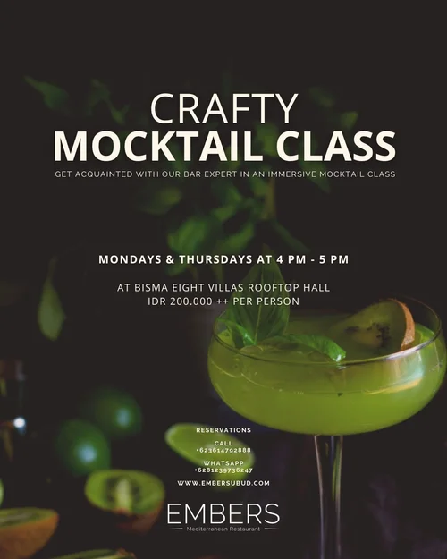 Cocktail & Mocktail Workshop at Embers Ubud — Embers Mediterranean ...