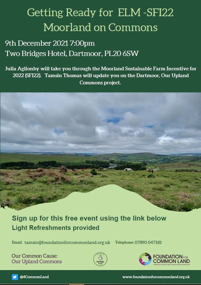 NEW EVENT: Getting Ready for ELM-SFI22 Moorland on Commons - Dartmoor ...