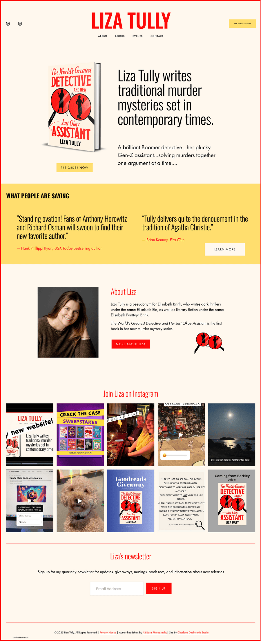 Project Spotlight: lizatully.com & elisabethelo.com — charlotte duckworth studio