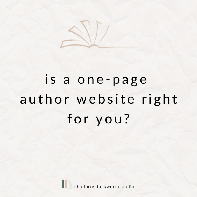 Is a one-page author website right for you? — charlotte duckworth studio