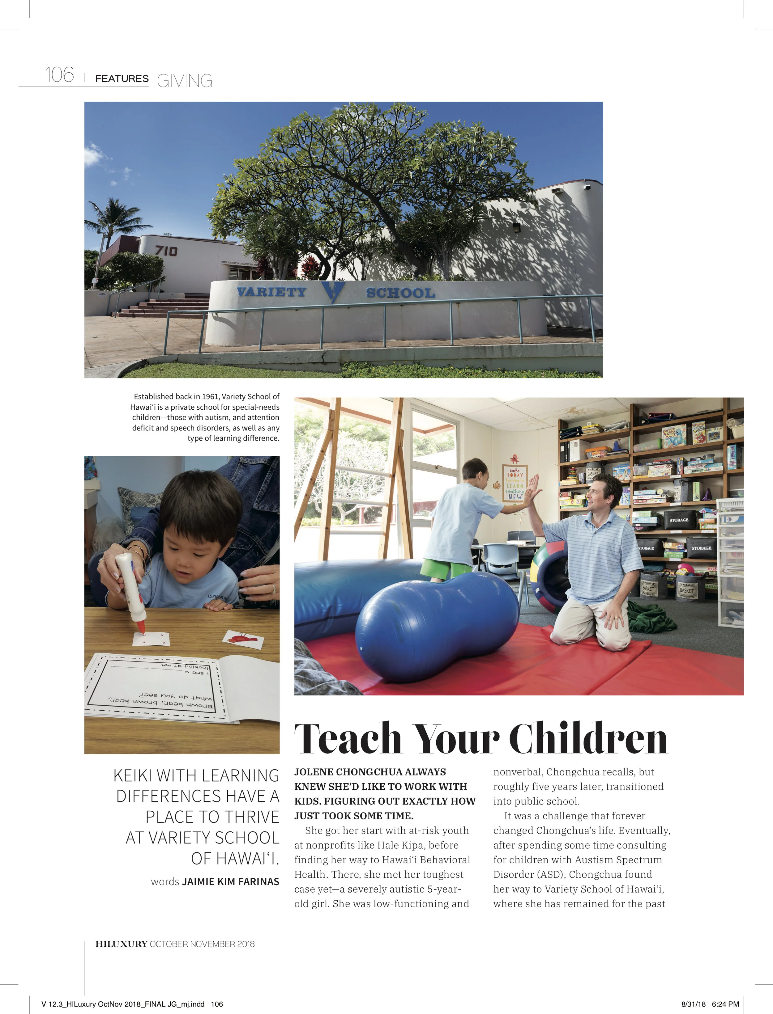 Variety in HILUXURY Magazine — Variety School
