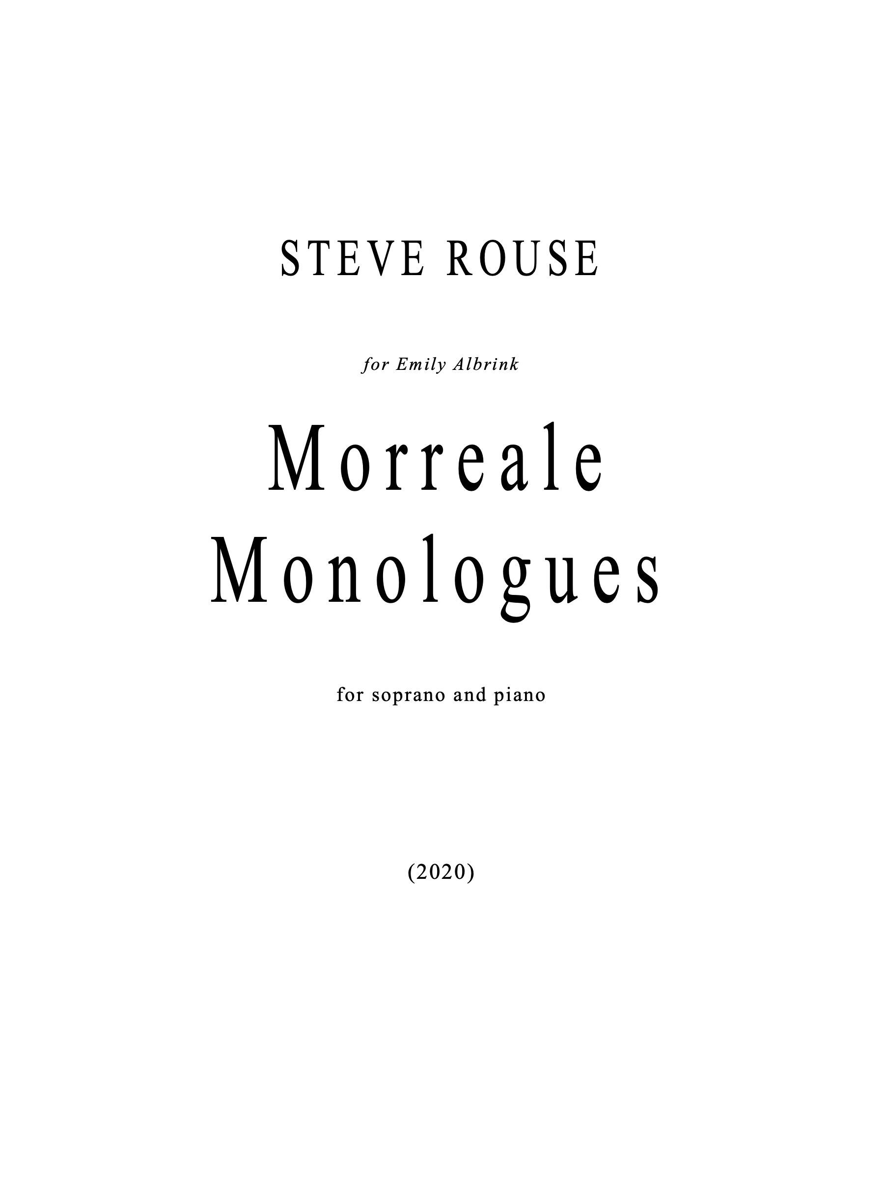 STORE — STEVE ROUSE, COMPOSER