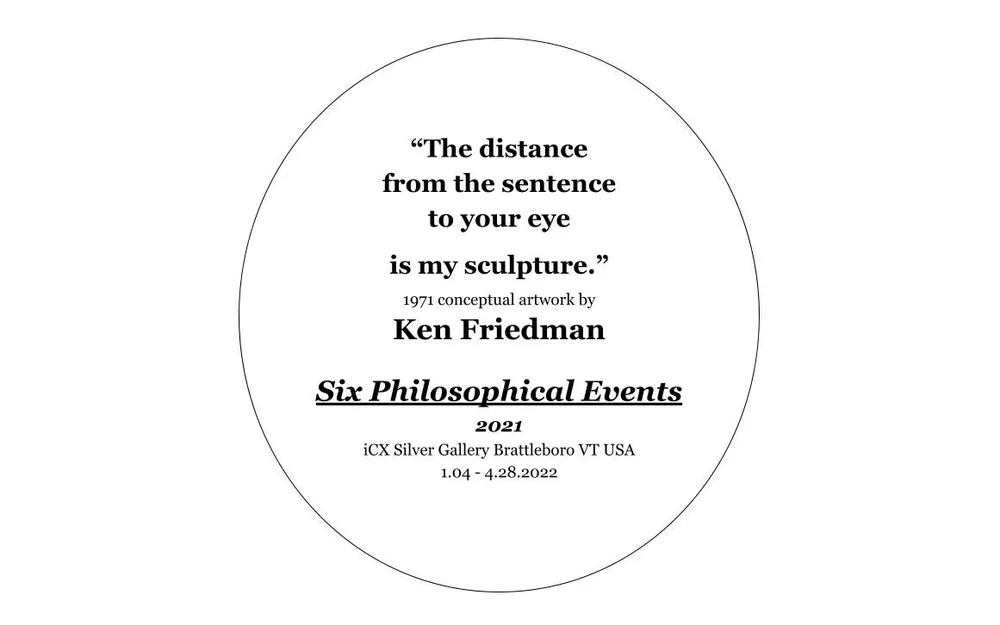 Ken Friedman Six Philosophical Events 2021 fluxus event scores ...