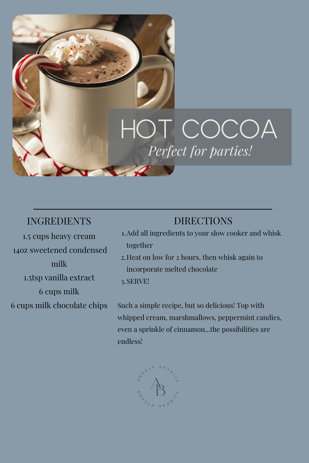 Slow Cooker Hot Cocoa - TGN Holiday Recipes — This Gathered Nest