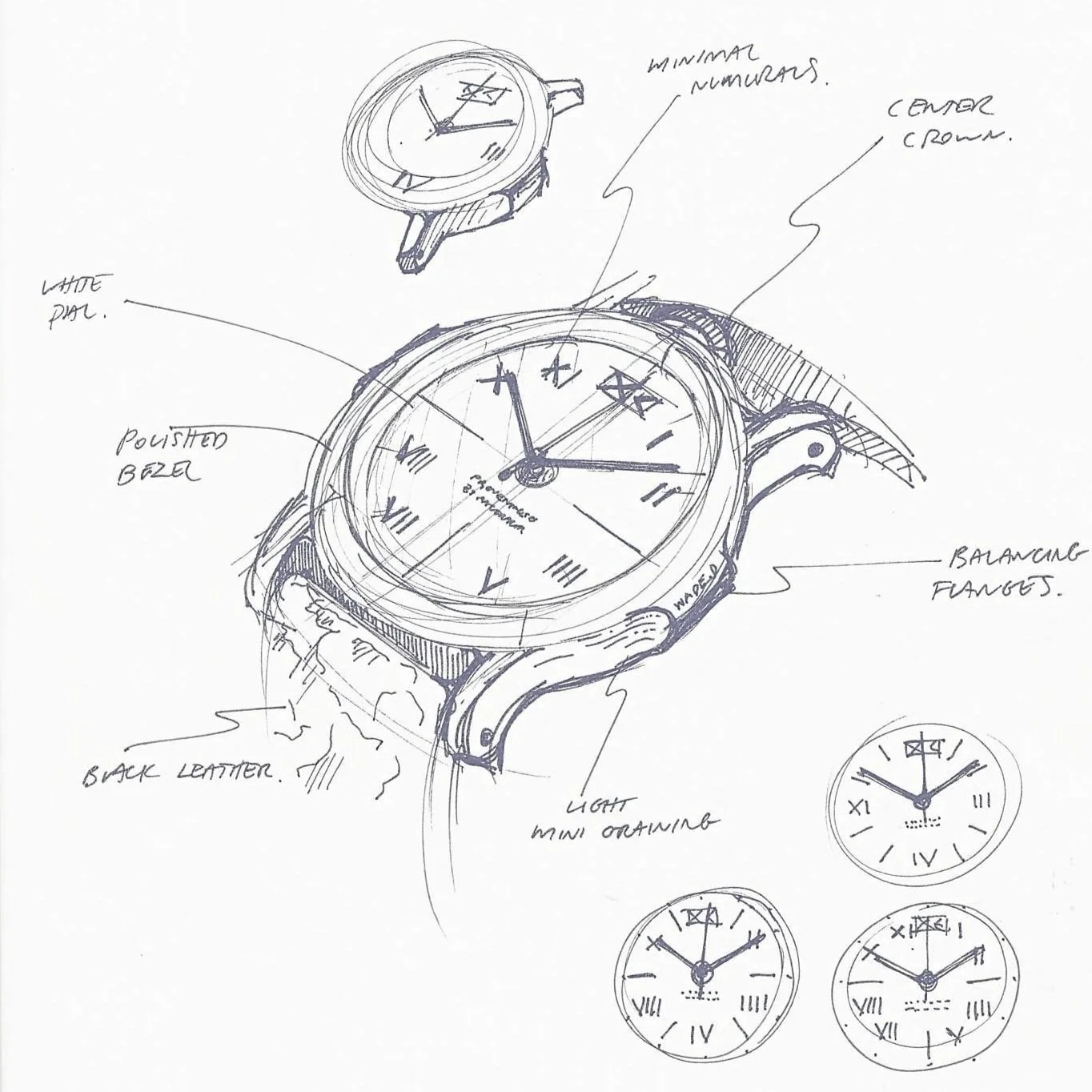 Watch Design Drawing