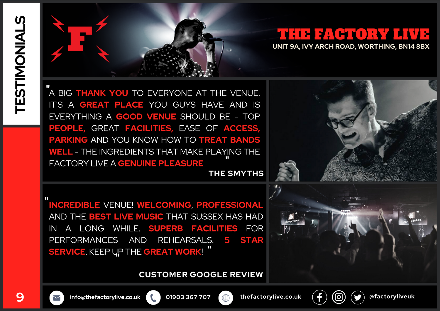 MEDIA PACK — The Factory Live