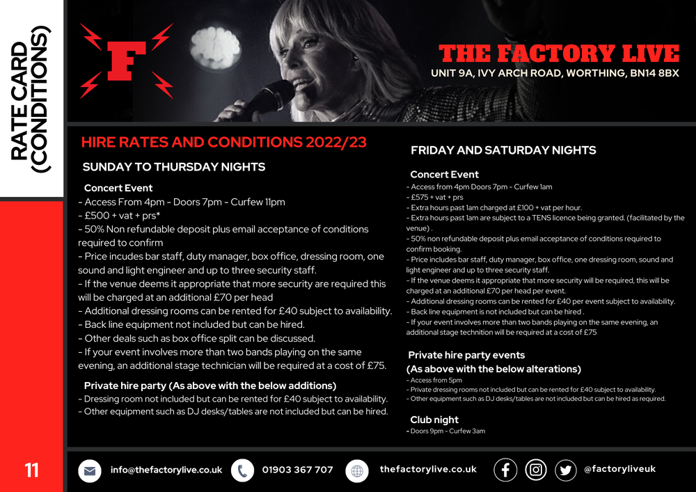 MEDIA PACK — The Factory Live