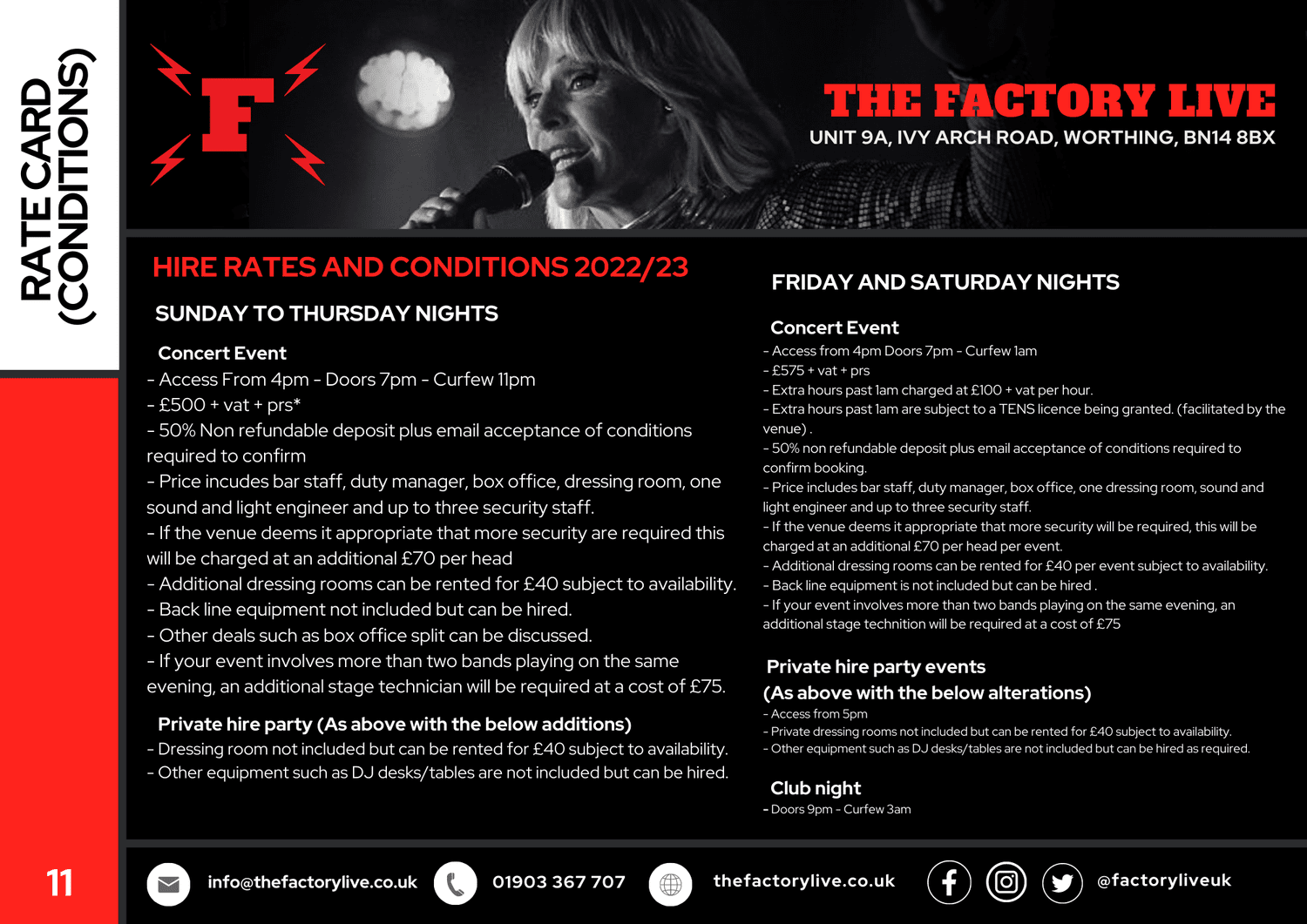 MEDIA PACK — The Factory Live
