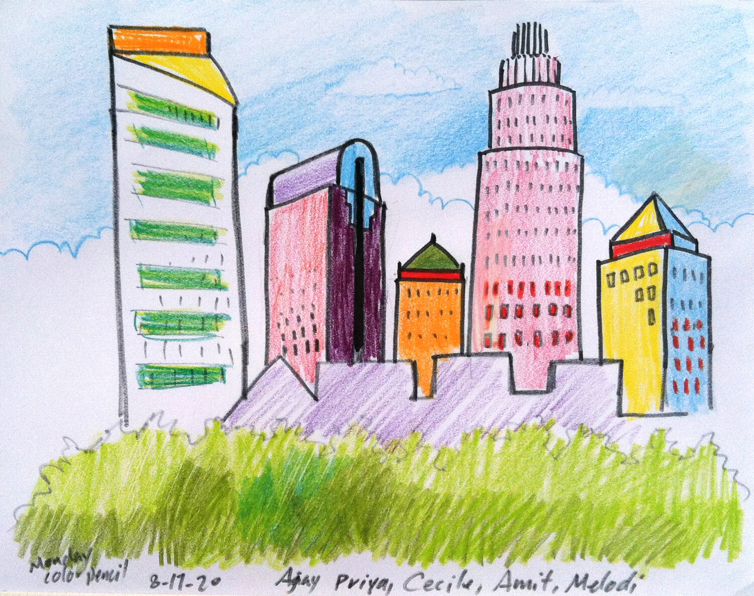 Skyscraper Drawing Color