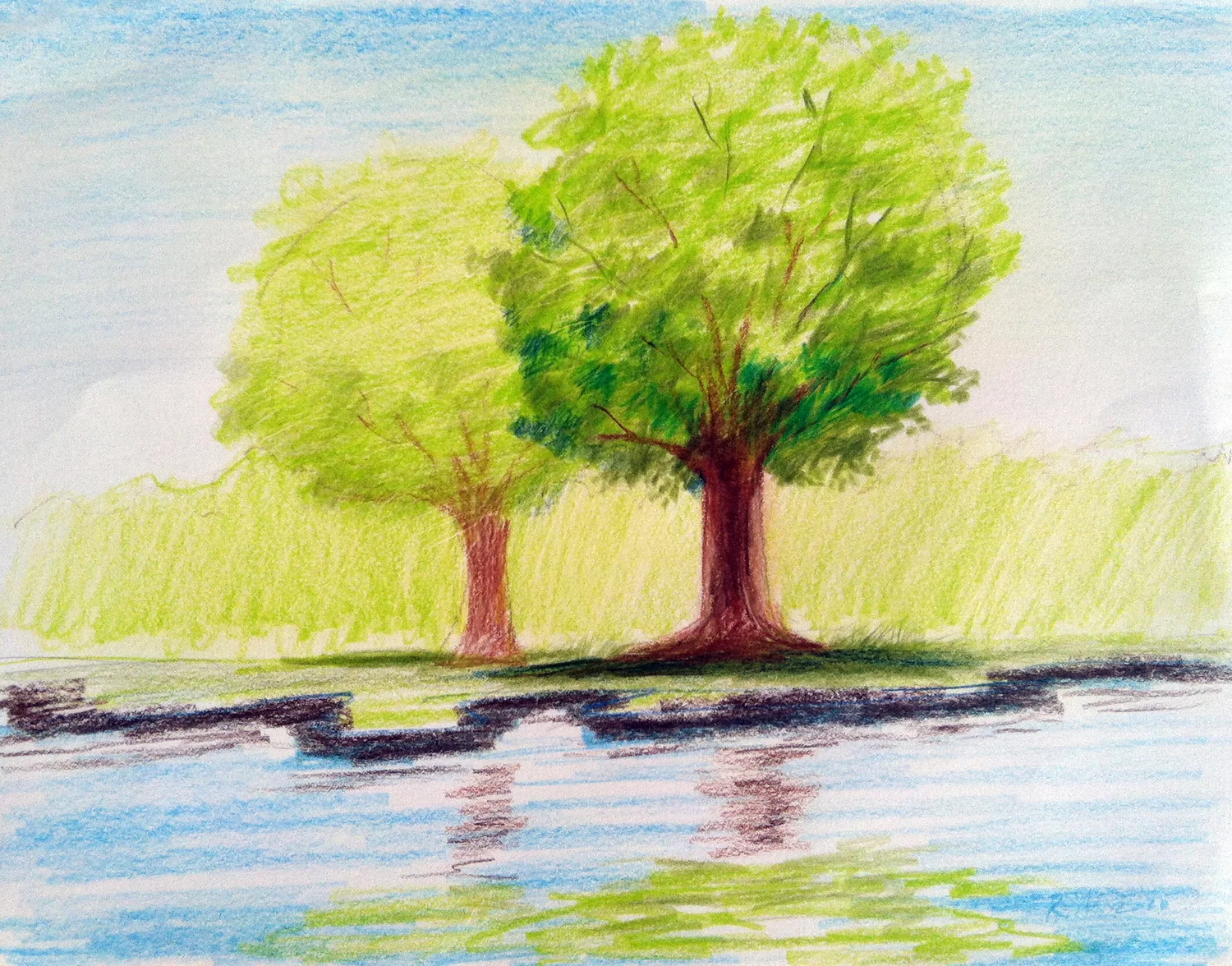 Abstract Colored Pencil Drawings