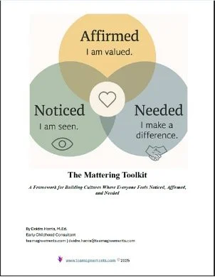 The Mattering Toolkit — Team Agreements