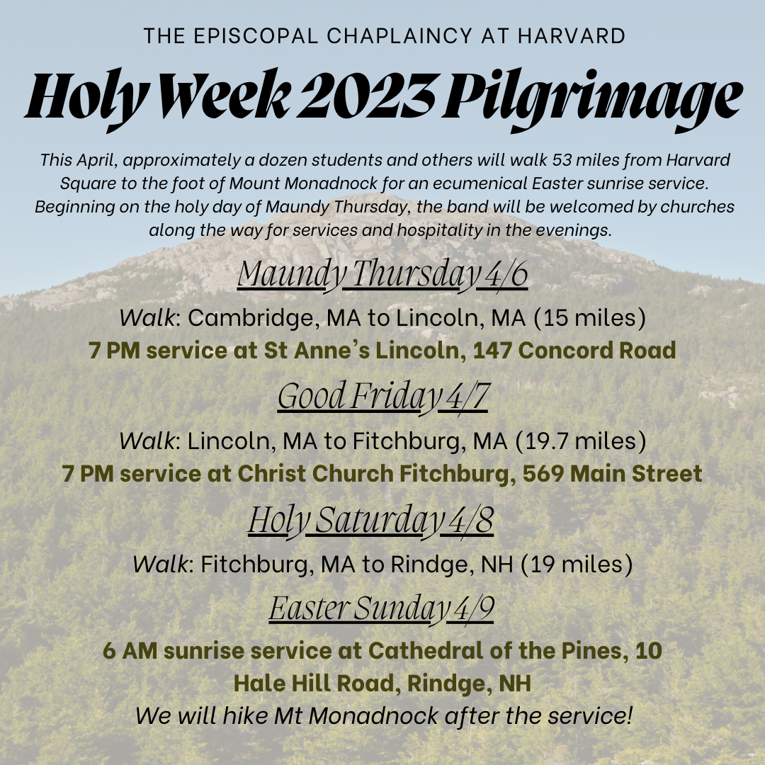 Holy Week 2023 Pilgrimage — The Episcopal Chaplaincy at Harvard