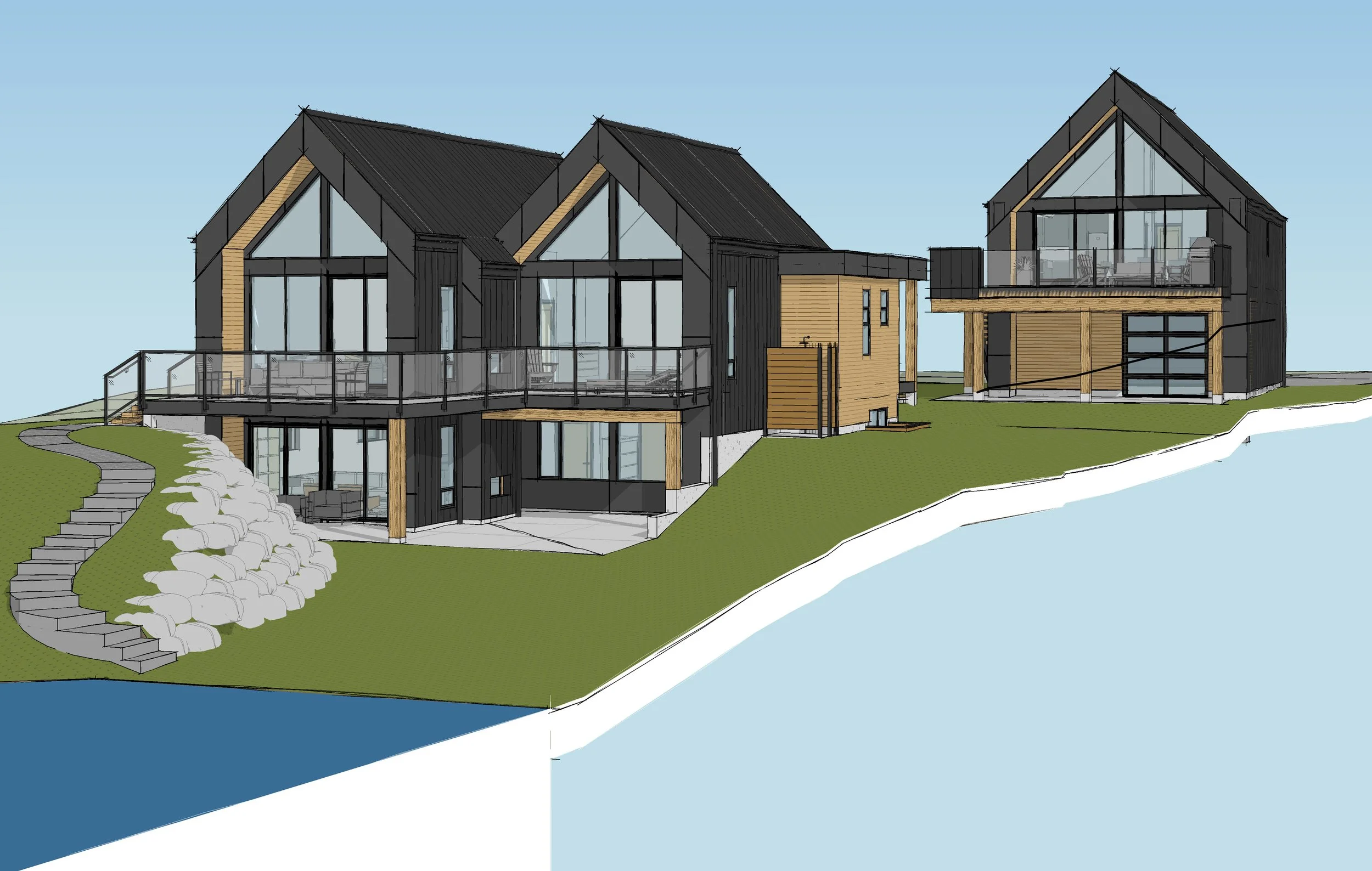 Long Lake Cabin & Garage Design | Urbis Infill Homes