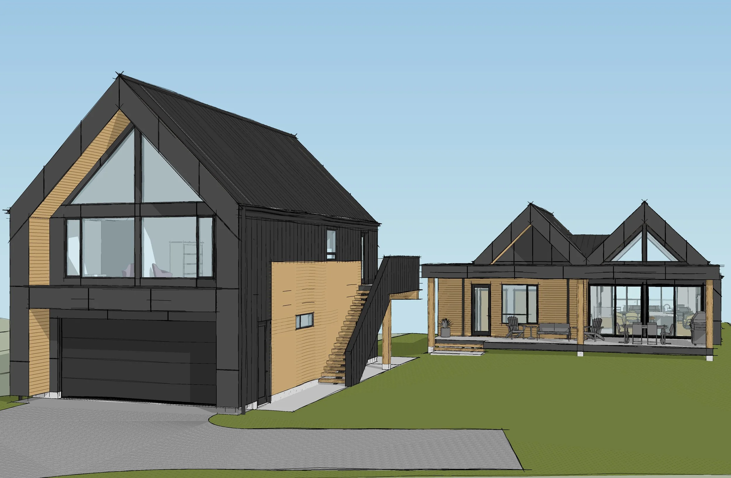Long Lake Cabin & Garage Design | Urbis Infill Homes