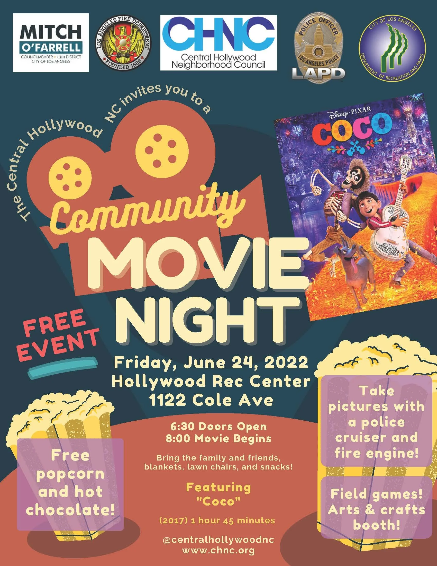 CHNC Movie Night in the Park — Central Hollywood NC
