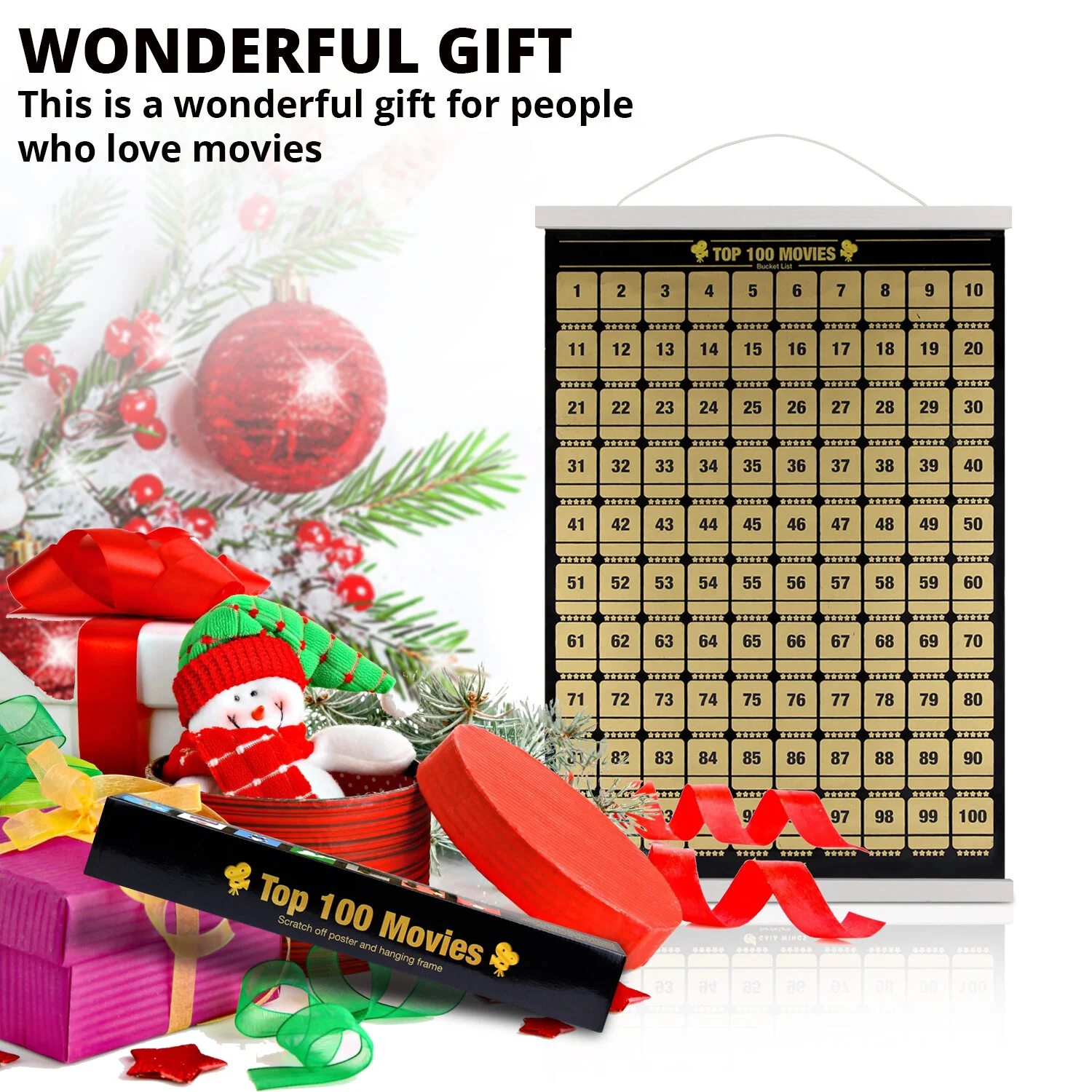 100 Movie Bucket List Poster White — Gaia Wings