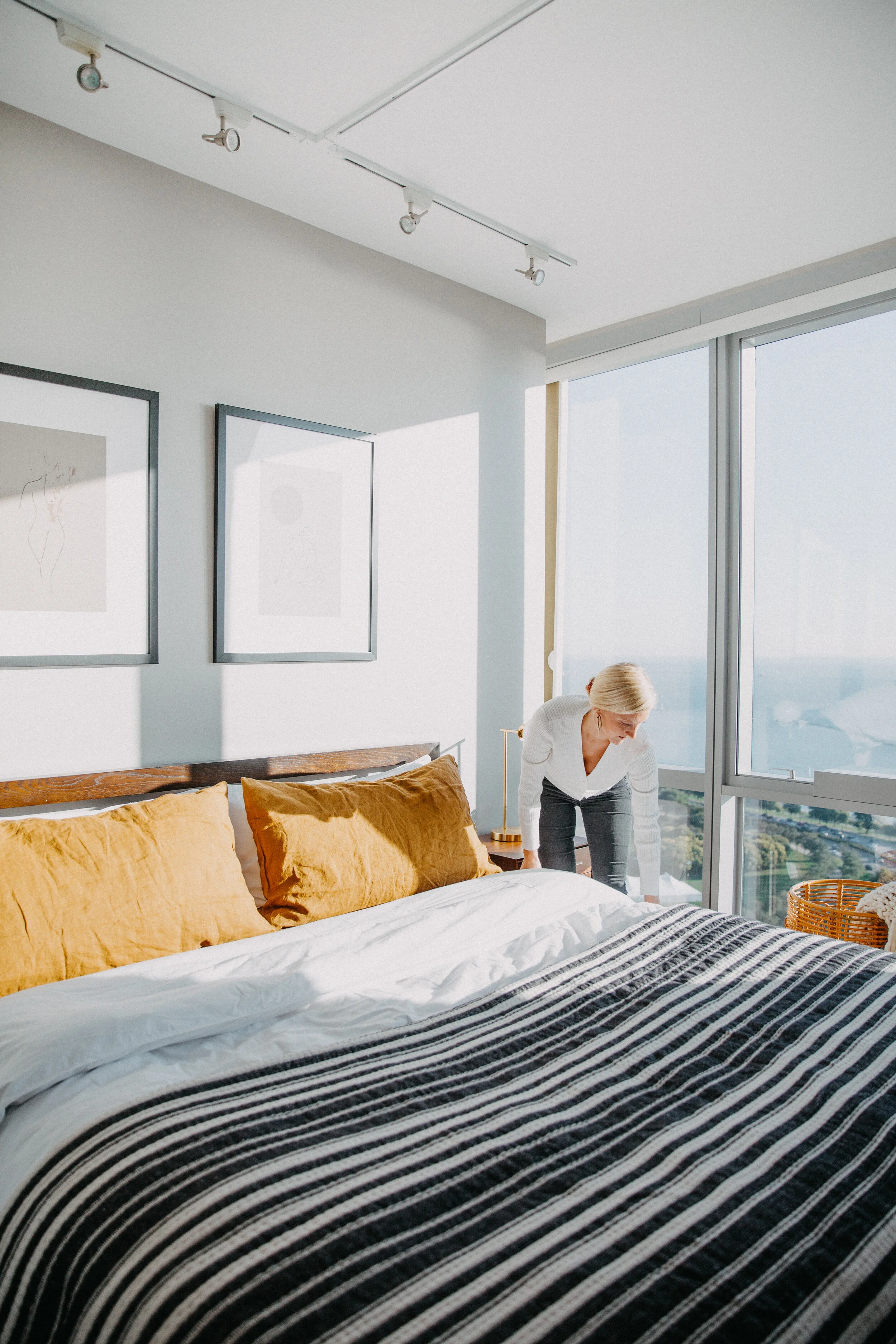 Relaxed Modern Bedroom - South Loop — Anna Butler Designs