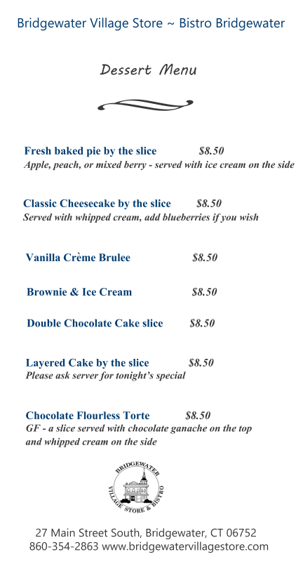 Eat — Bridgewater Village Store & Bistro