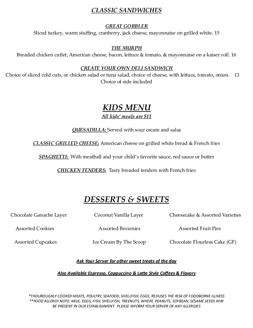 Eat — Bridgewater Village Store & Bistro